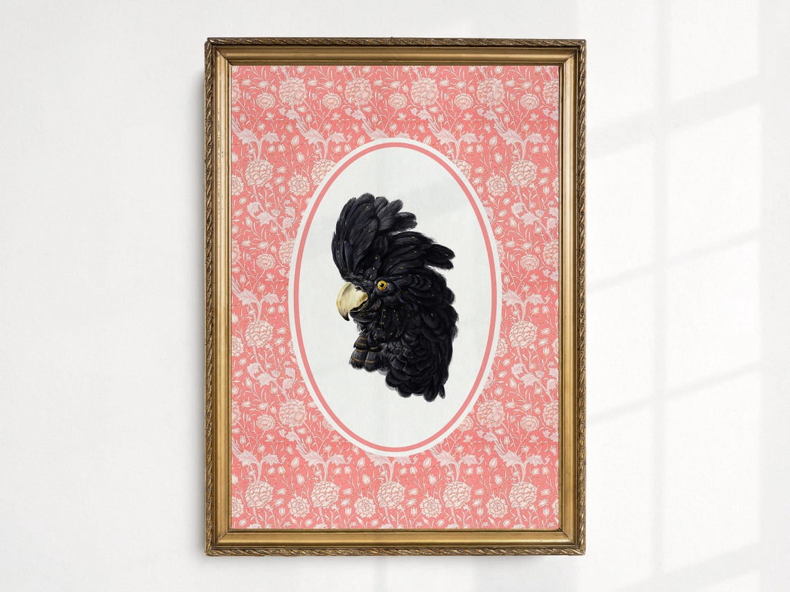 Grandmillenial Preppy Wall Art, Vintage Bird Prints, Cottage Core Art ...