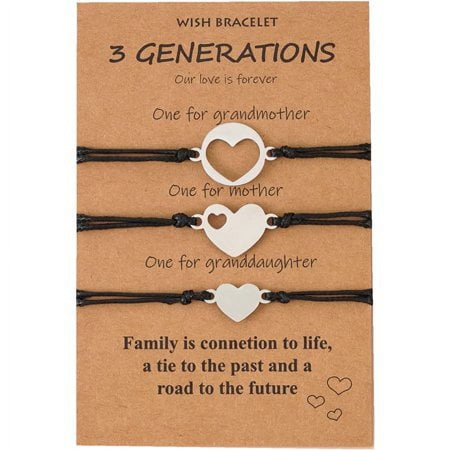 Grandmother Mother Granddaughter Bracelets Set for 3 Grandma ...