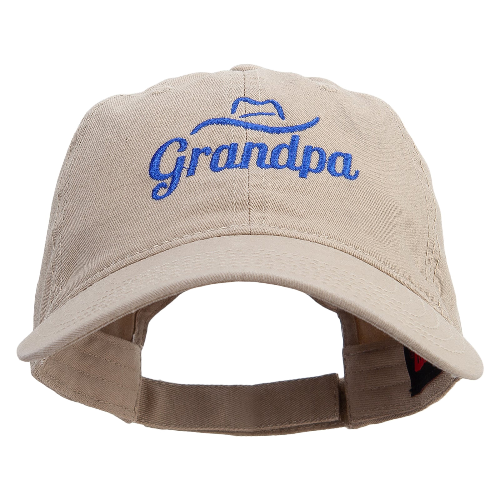 Grandpa Embroidered Deluxe Washed Twill Cap - Khaki OSFM - Walmart.com