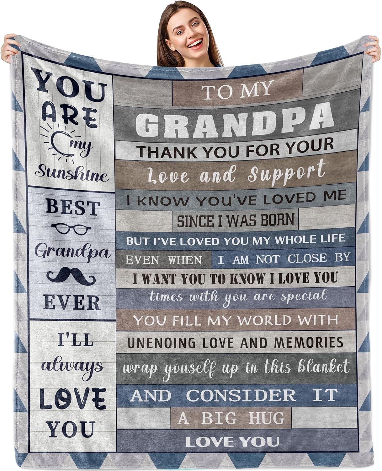 Grandpa Gifts Blanket 60’’x50’’,Fathers Day Ideas Gifts for Grandpa ...