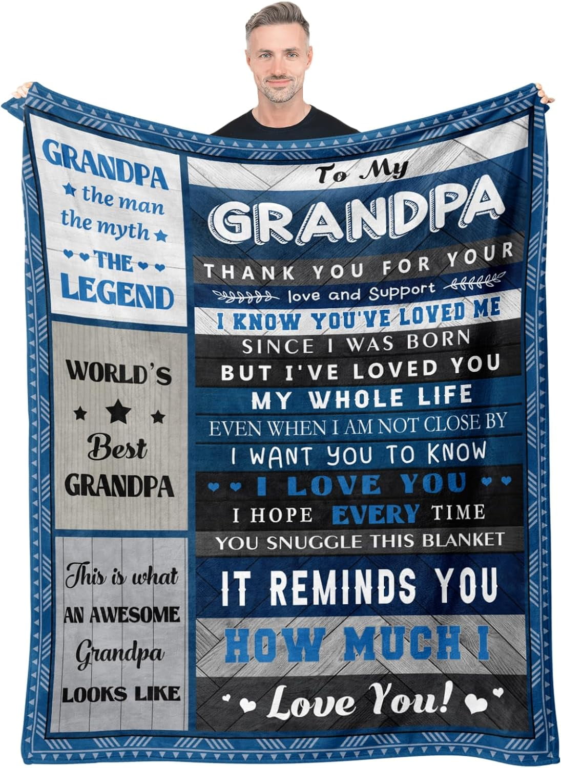 Grandpa Gifts Blanket, Gifts for Grandpa, Best Grandpa Gifts, Grandpa ...