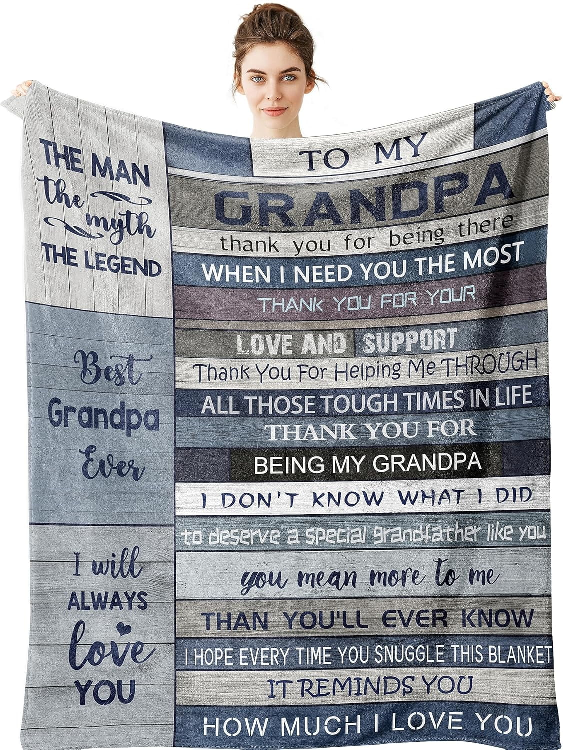 Grandpa Gifts - Gifts for Grandfather 60" x 50" Blanket - Best Papa ...