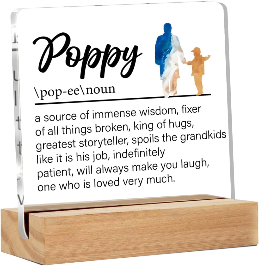 Grandpa Gifts Poppy Gifts From Granddaughter Grandson, Grandfather ...