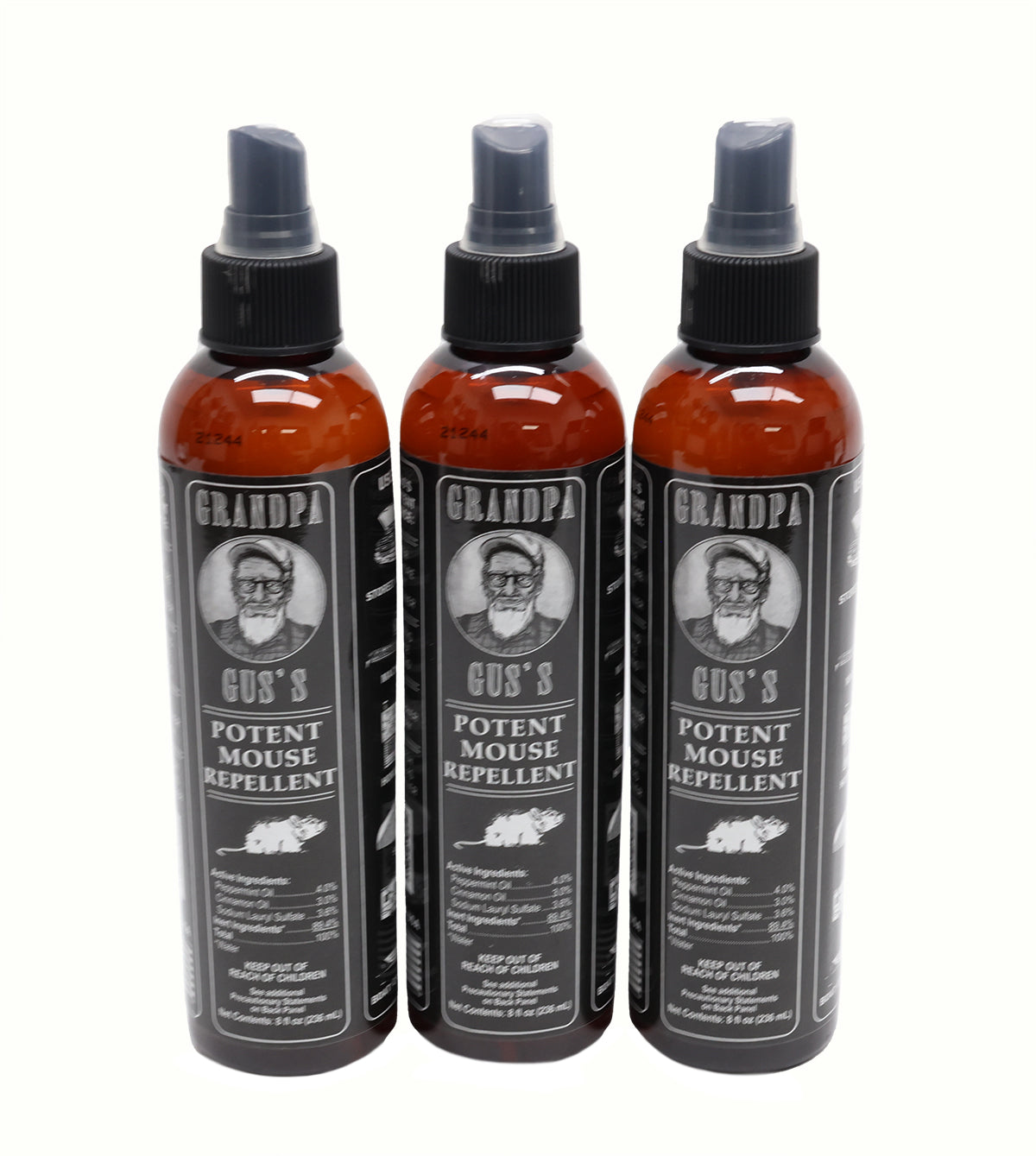 Grandpa Gus's (3 PACK) Rodent 8 oz Bottle Spray - A-B1GSB8A15,3 ...