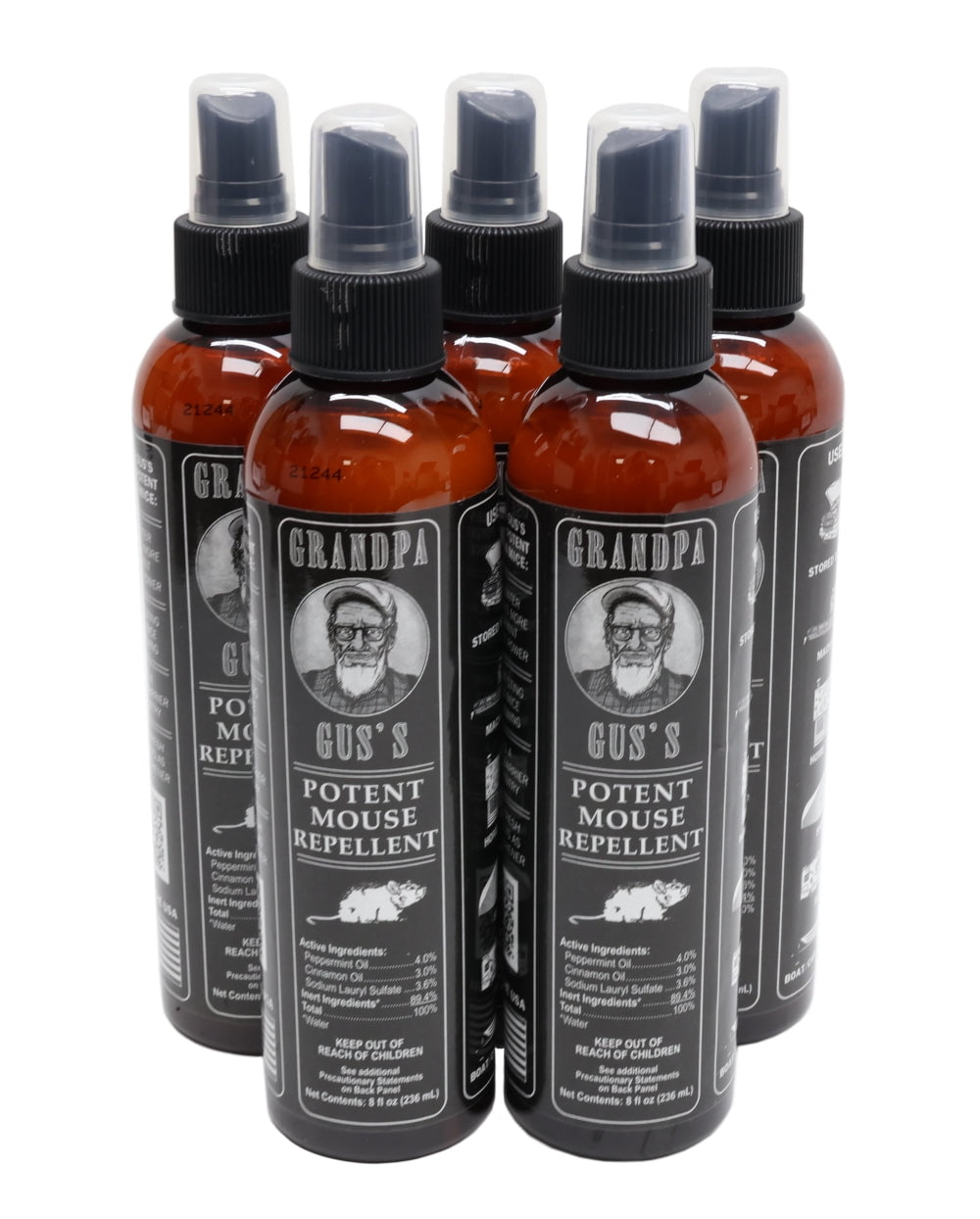 Grandpa Gus's (5 PACK) Rodent 8 oz Bottle Spray - A-B1GSB8A15,5 ...