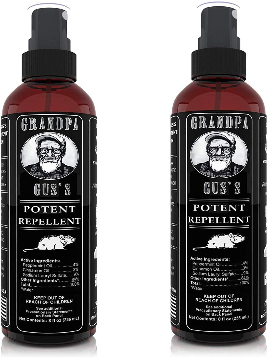 Grandpa Gus's Mouse Rodent Repellent Spray - Peppermint & Cinnamon Oil ...