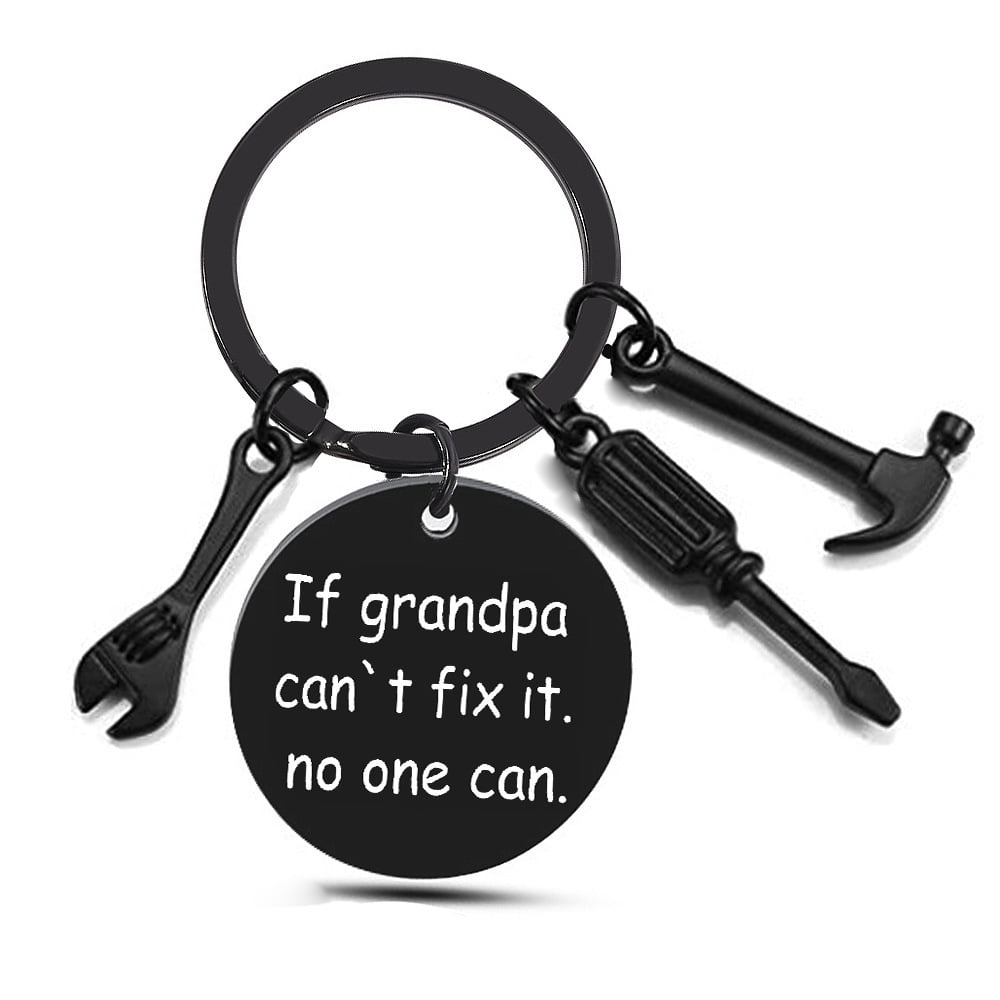 Grandpa Keychain Funny Key Chains Grandfather Gifts from Grandchkids ...