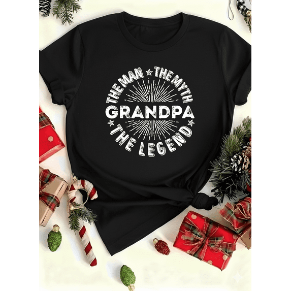 Grandpa Legend Cheer Funny Christmas Family Holiday Quote Unisex T ...