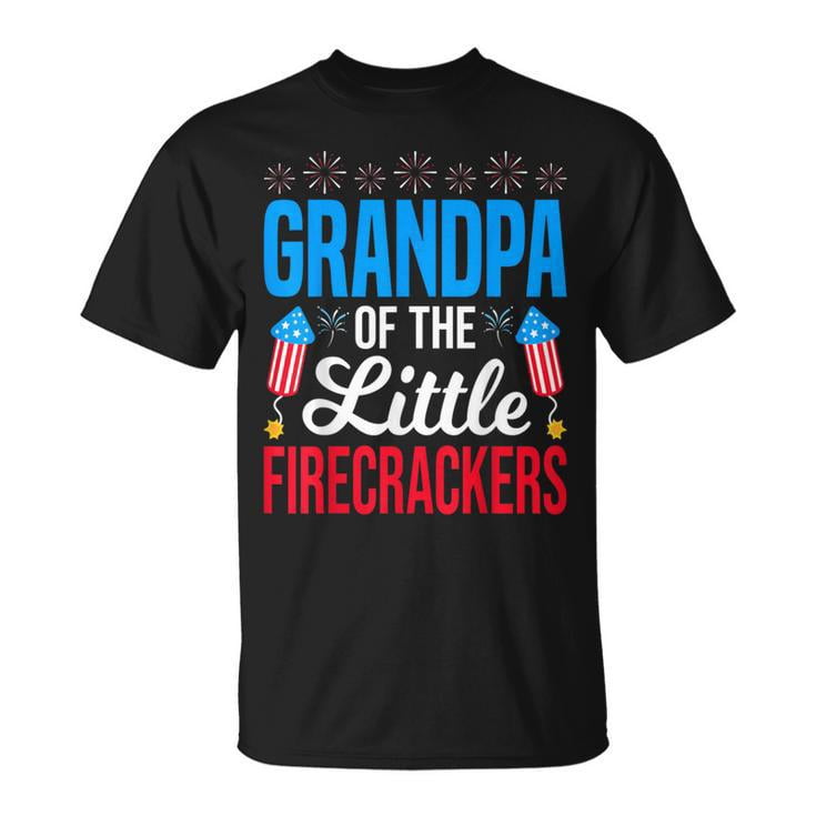 Grandpa of the Little Firecrackers 4th of July USA Patriotic T-Shirt ...