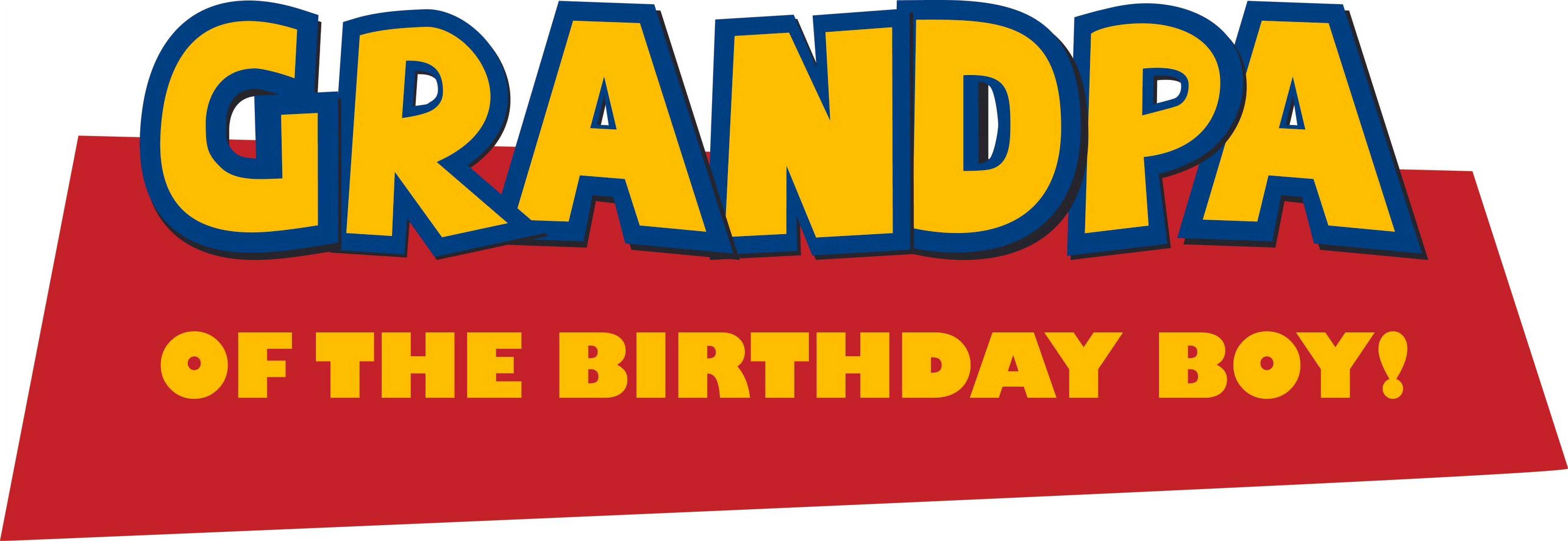 Grandpa Of The Birthday Boy Logo Design Cartoon Characters Decors Wall ...