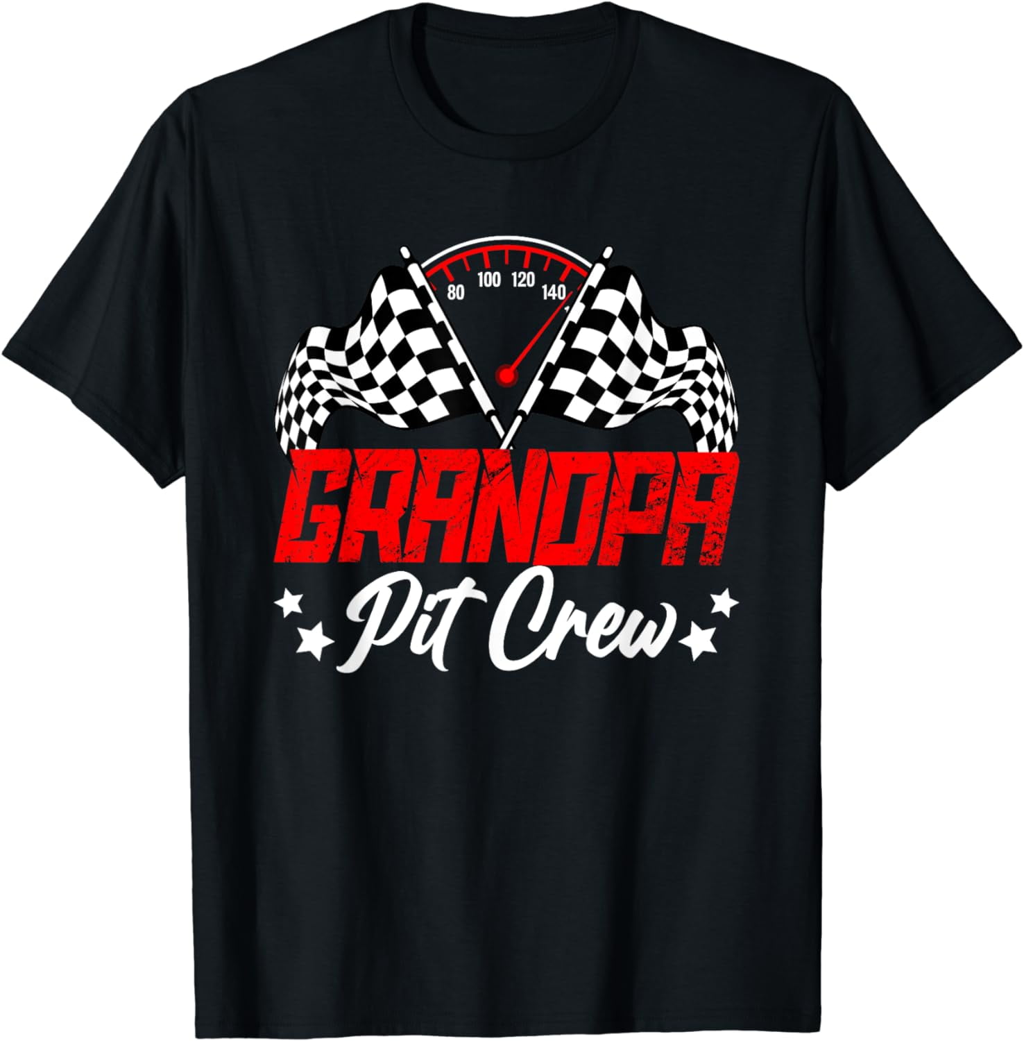 Grandpa Pit Crew Birthday Party Race Car Lover Racing Family T-Shirt ...