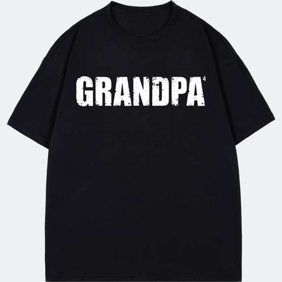 Grandpa T Shirt Black Grandpa Text Print Casual Wear For Men Family ...