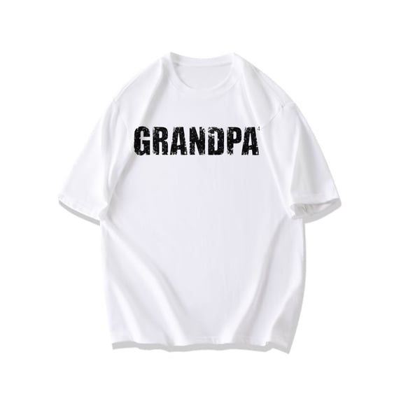 Grandpa T Shirt Black Grandpa Text Print Casual Wear For Men Family ...
