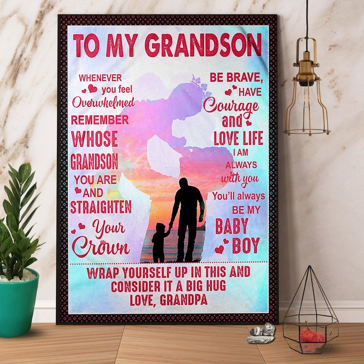 Grandpa To My Grandson Wrap Yourself Up In This And Consider A Big Hug ...