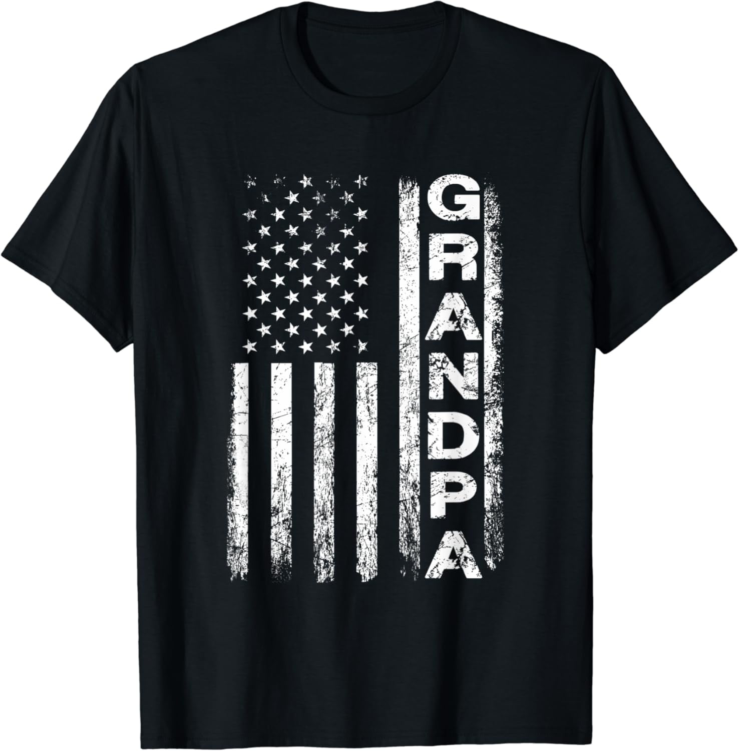 Grandpa Vintage American Flag Father's Day 4th of July Papa T-Shirt - Walmart.com