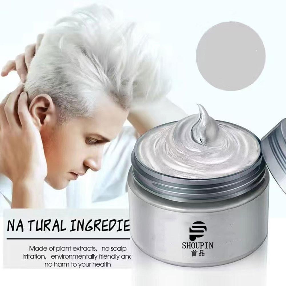 Grandpa White 100ml Disposable Plant Colored Hair Mud Pure Self-Dyeing ...