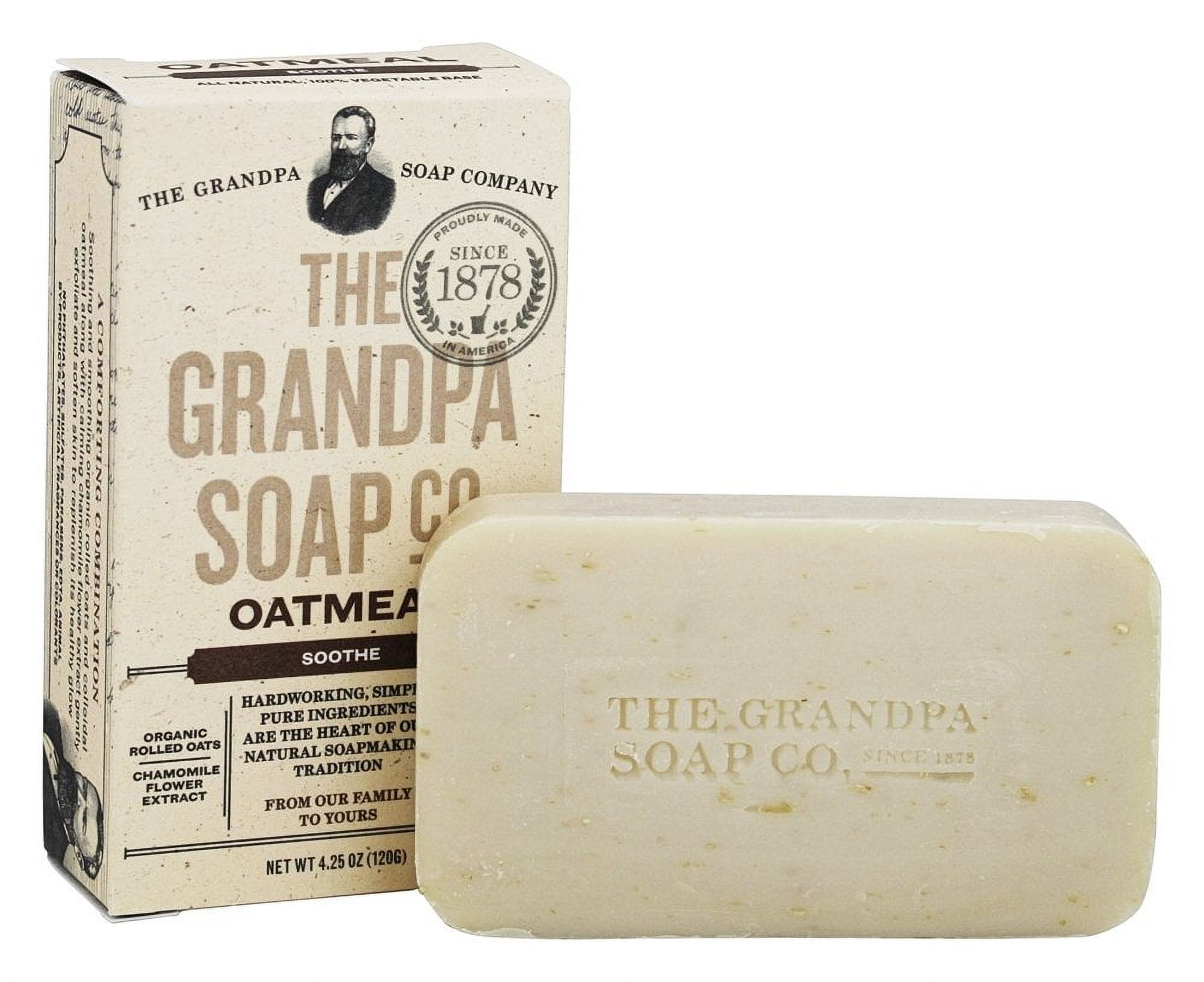 Grandpa's, Face & Body Bar Soap, Soothe, Oatmeal, 4.25 oz (120 g) (Pack ...