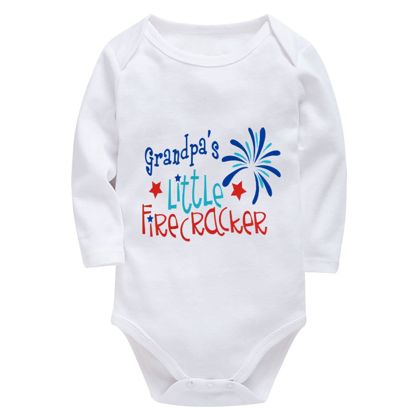 Grandpa's Little Fire Cracker Outfits Boys Long Sleeve Boy Take Home ...