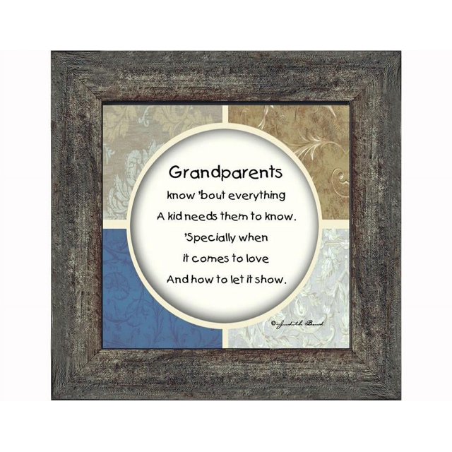 Grandparent's Day Gift, Picture Framed Poem from Grandchild, 6x6 75505 ...