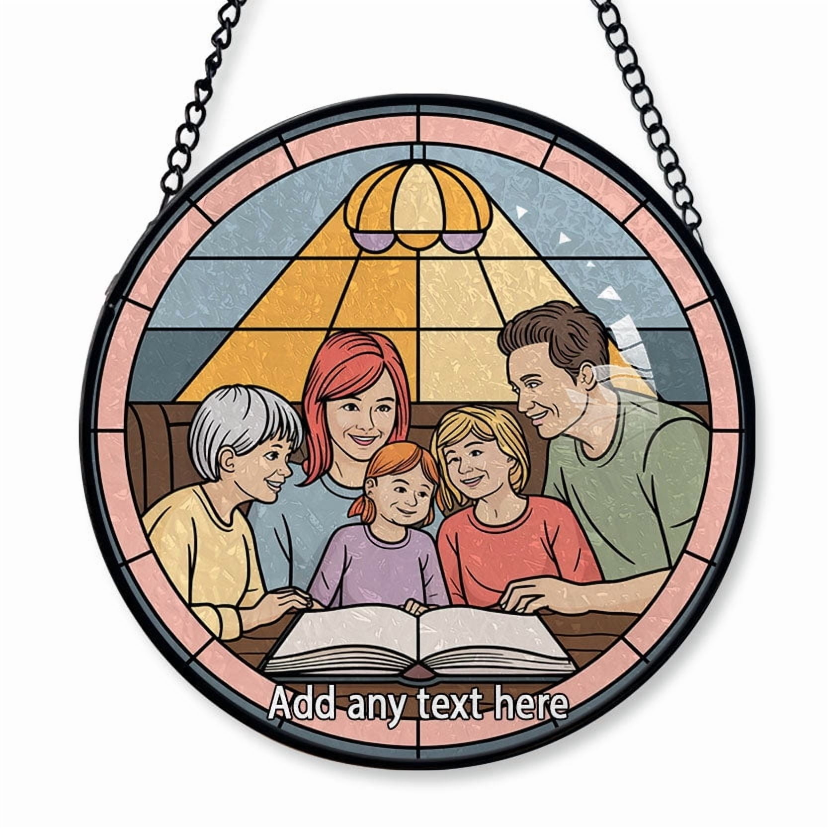 Grandparents & Generations Photo Album Stained Glass Suncatcher Window ...