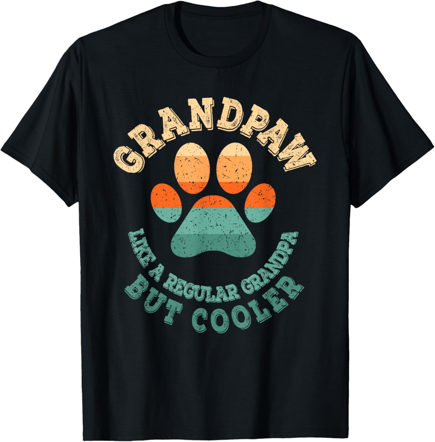 Grandpaw Dog Grandpa Grandfather Grand Paw Retro Men T-Shirt - Walmart.com