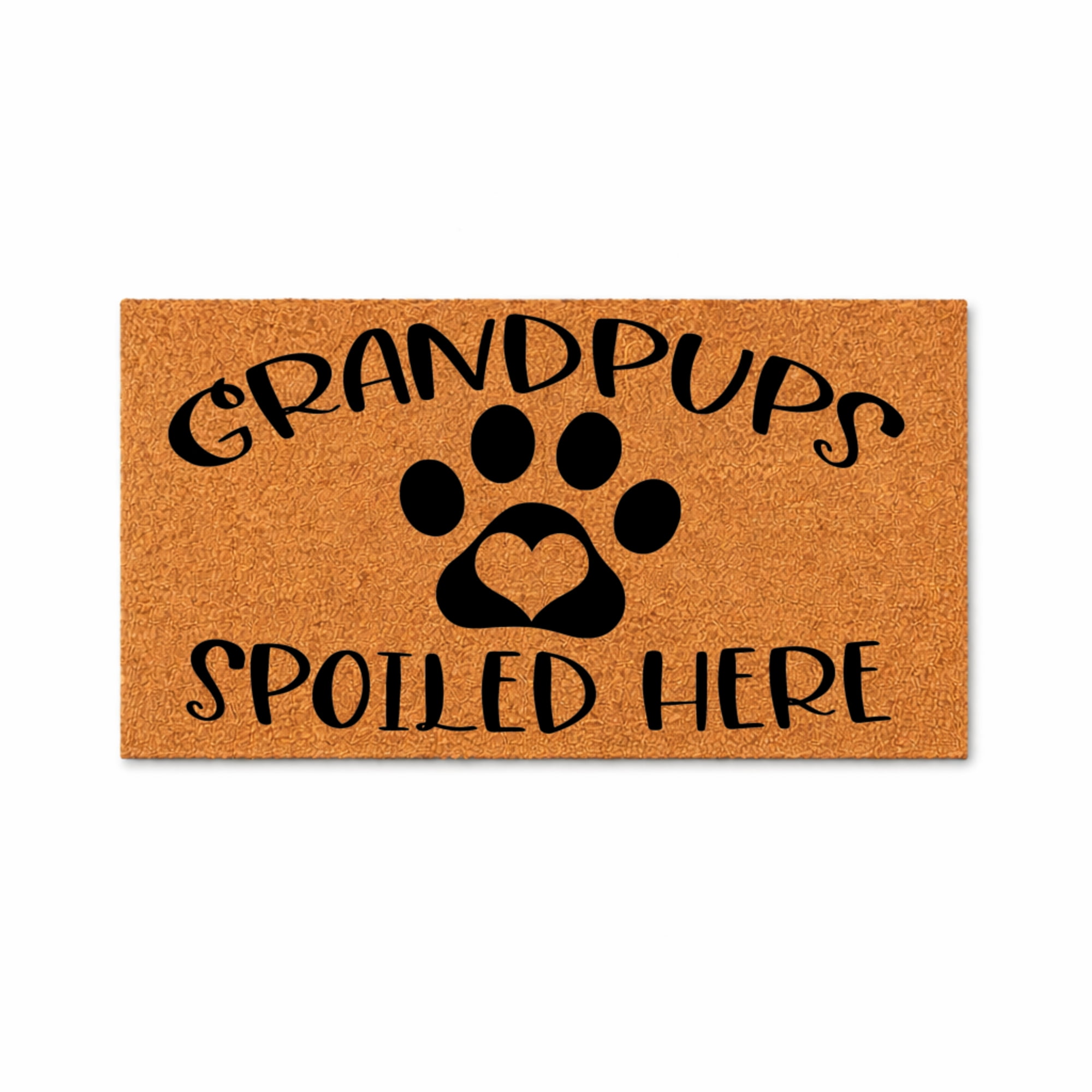 Grandpups Spoiled Here, Dog Paw Print, Doormat, Funny Entryway Decor ...