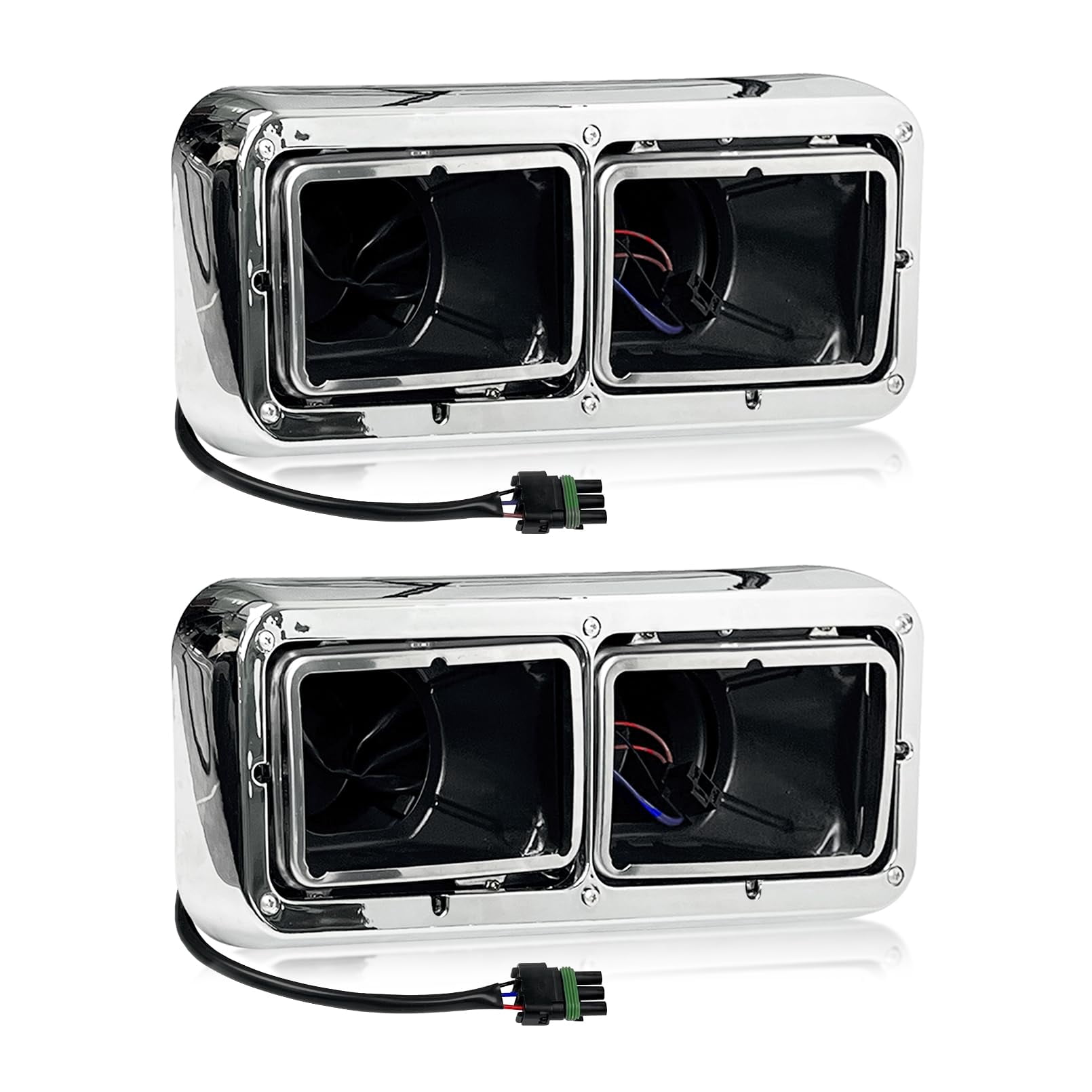 Grandroad auto Headlight Housing SSF20 Base with Chrome Dual Headlight ...