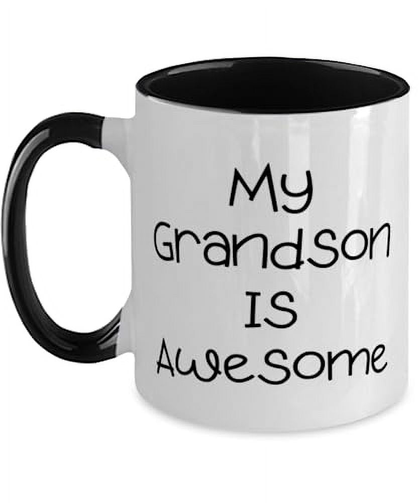 My Grandson Is Awesome Two Tone 11oz Mug, Grandson Present From ...