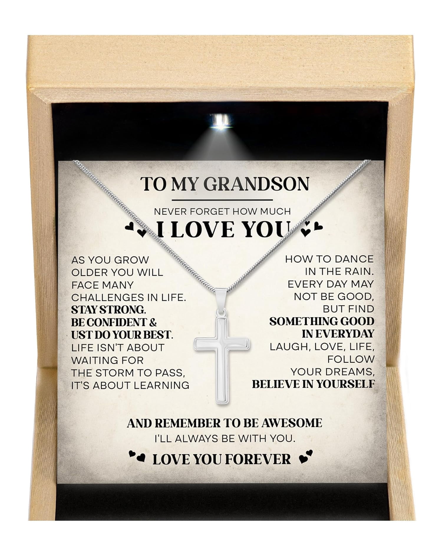 Grandson Cross Necklace From Grandma Grandpa, Multi Cross Necklace ...
