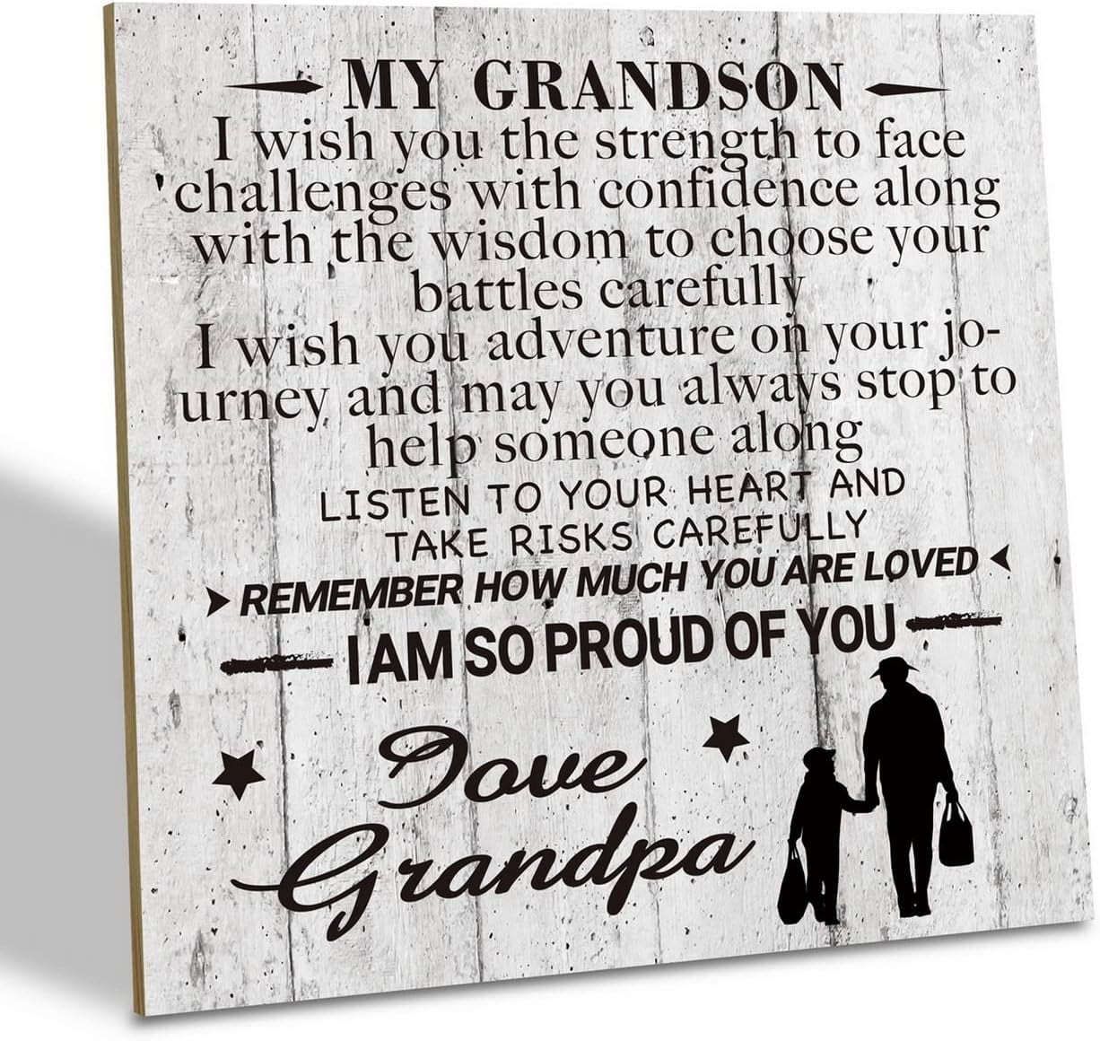 Grandson Gift Box Sign Remember How Much You are Loved I am So Proud of ...
