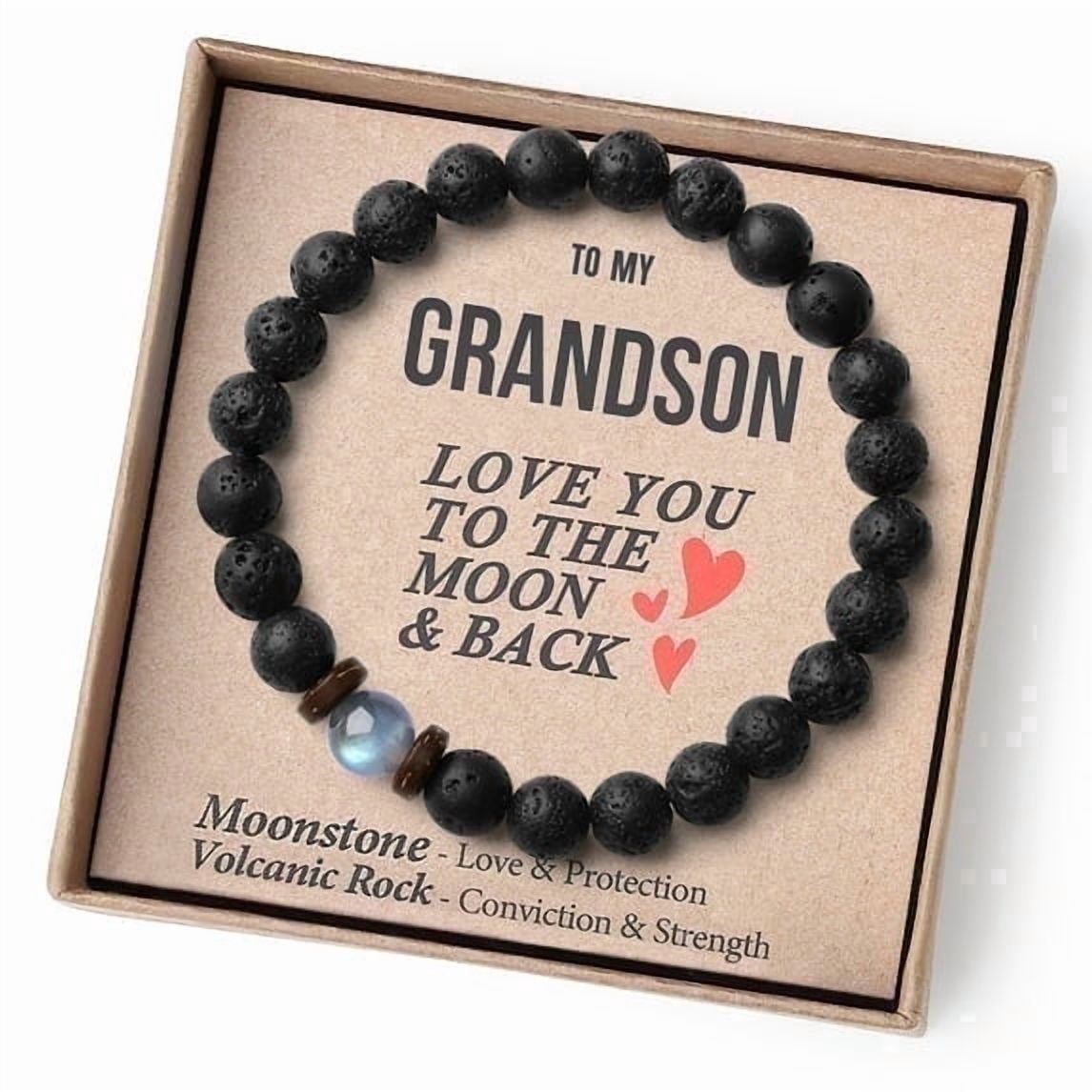 Grandma's Gifts for Grandson: Beaded Bracelets for 16, 18, 21 Year Olds ...