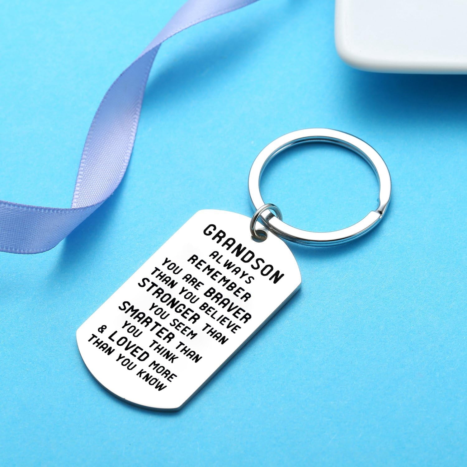 Grandson Keychain Inspirational Gifts For Grandson From Grandmother ...