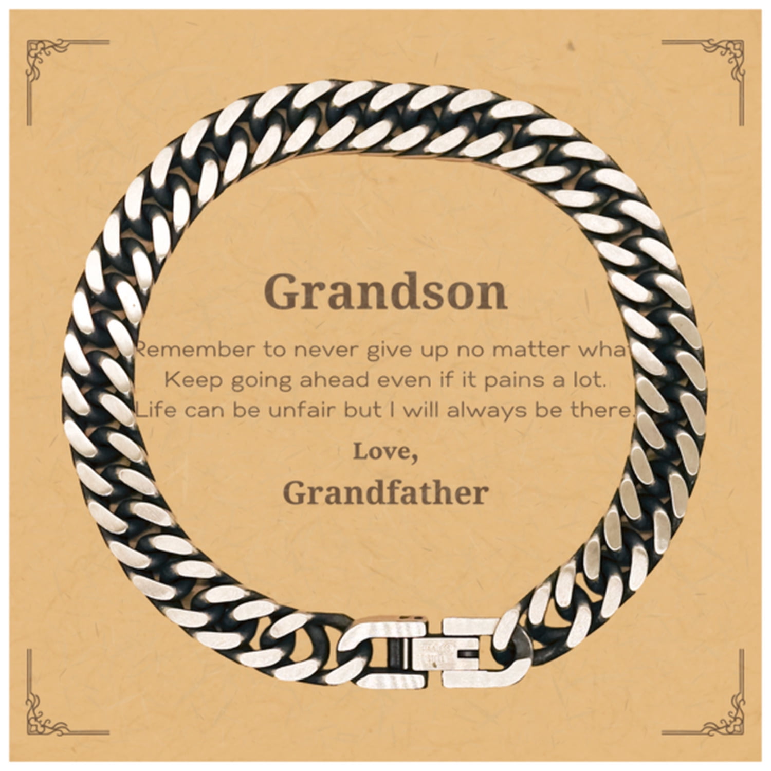 Grandson Motivational Gifts from Grandfather, Remember to never give up ...