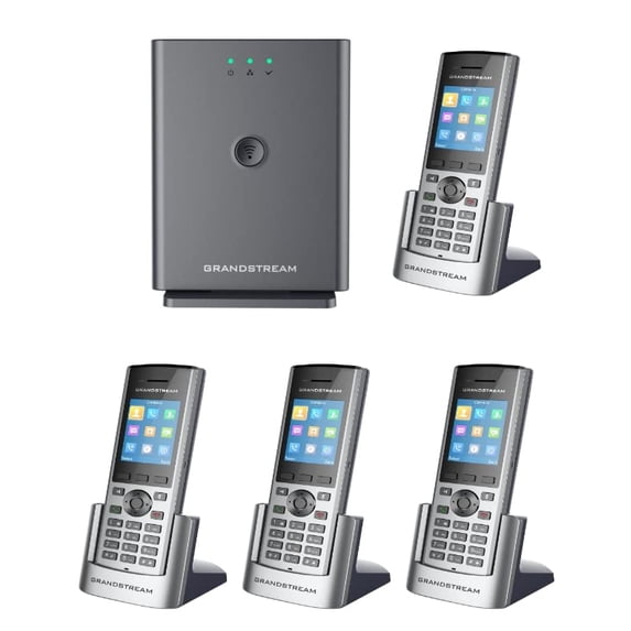 Grandstream DP752 Long-Range DECT Base Station + 4 x DP730 Units DECT ...