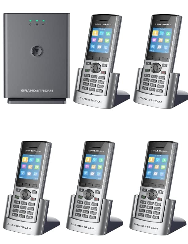 Grandstream DP752 Long-Range DECT Base Station + 5 x DP730 Units DECT ...