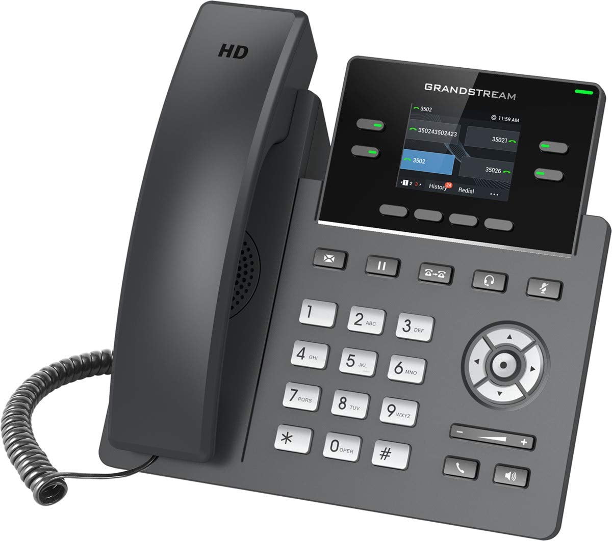 Grandstream GRP-2612P 4-Line Professional IP Phone, Supports 4 SIP ...