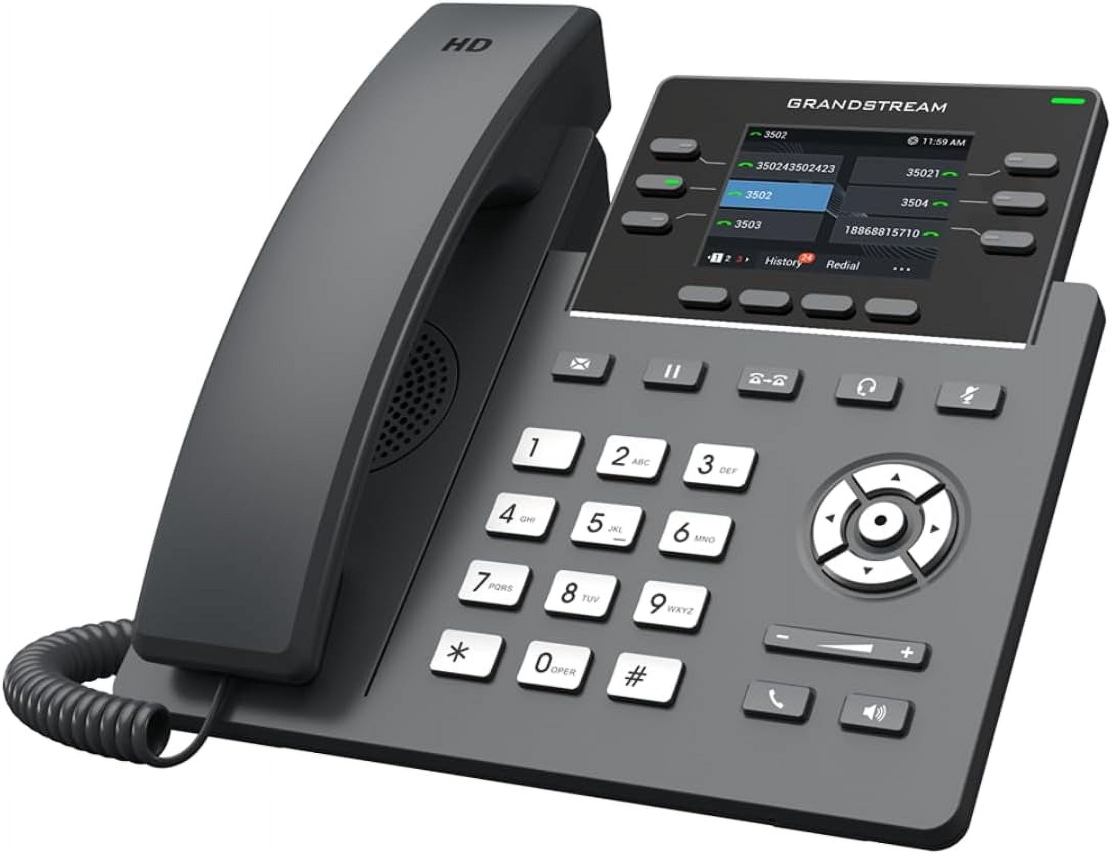 Grandstream GRP2613 IP Phone | 6 Lines, 4 SIP Accounts | 2.8-Inch Color ...
