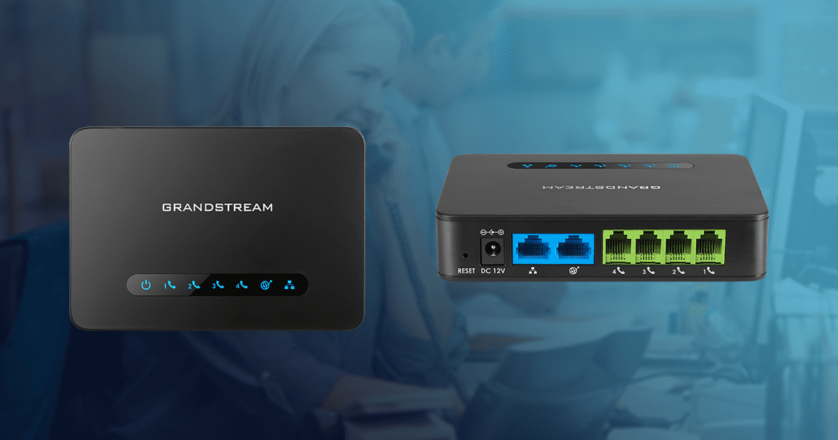 Grandstream HT814 Analog Telephone Adapter 4 FXS Port Gigabit Router ...