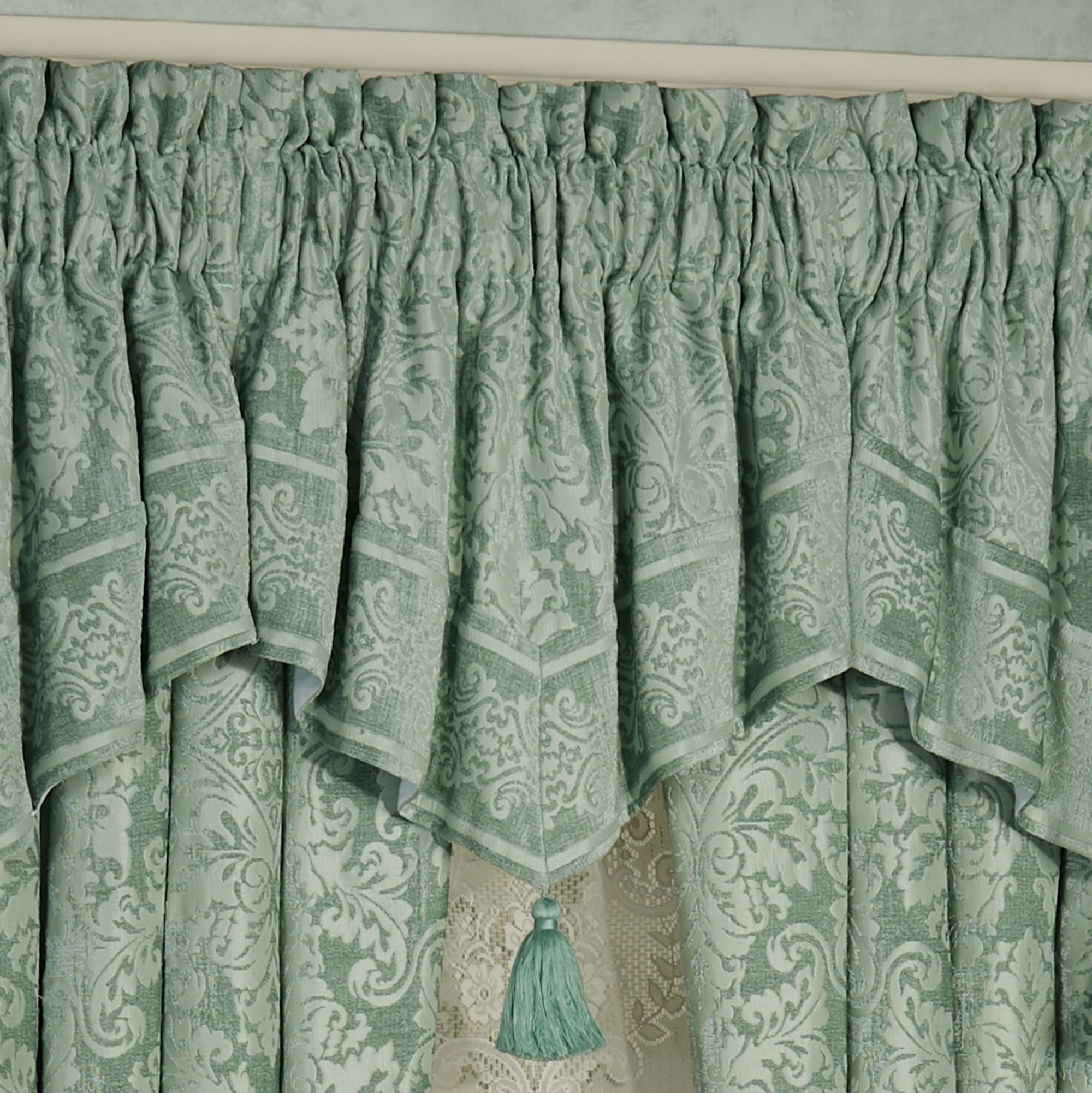 Grandview Ascot Valance Aqua Mist 30 x 20 Ascot Valance 30 x 20 inches ...