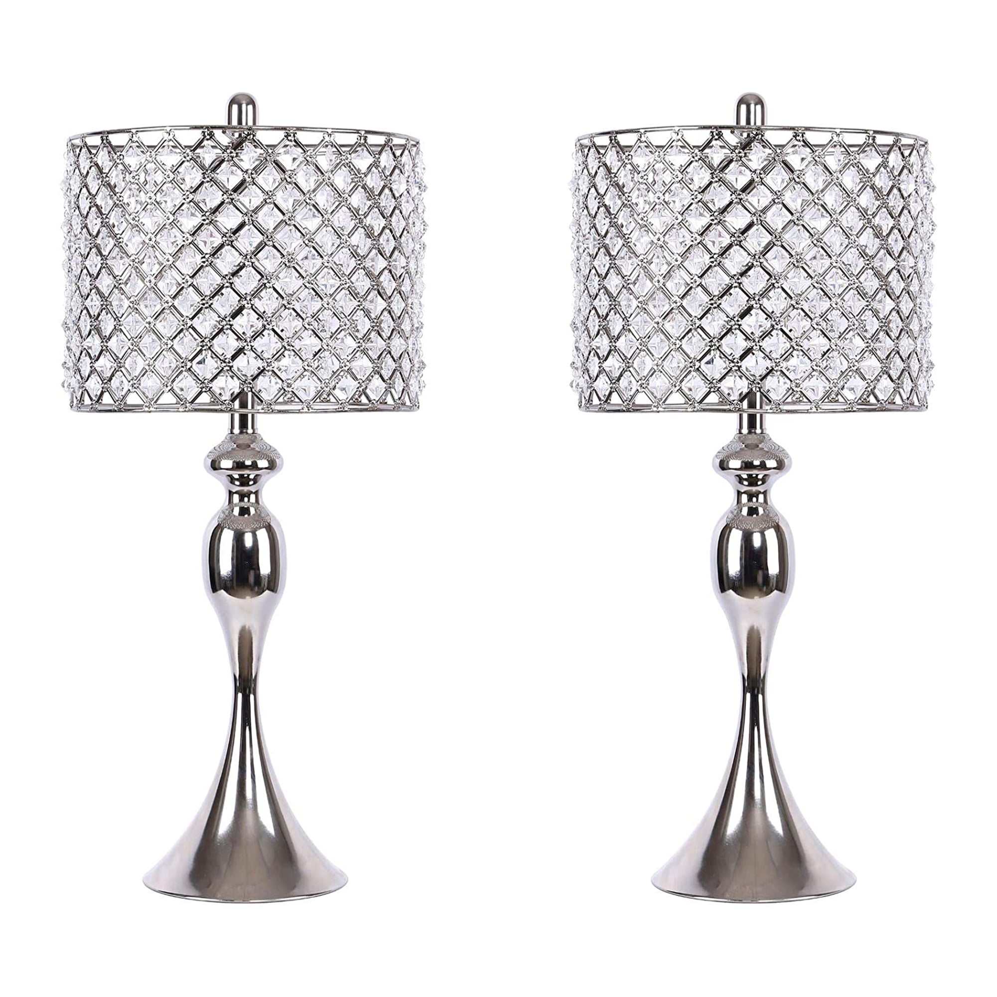 Grandview Gallery 26.5" Modern Metal Table Lamps, Crystalline (Set of 2 ...