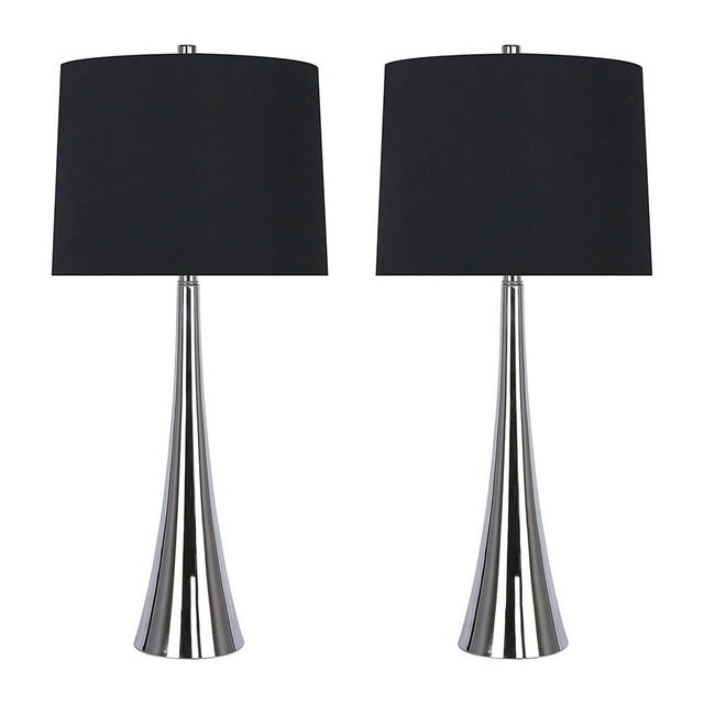 Grandview Gallery 29.5 Inch Tall Table Lamps, Polished Nickel (Set of 2 ... Grandview Gallery 29.5 Inch Tall Table Lamps, Polished Nickel (Set of 2 ...