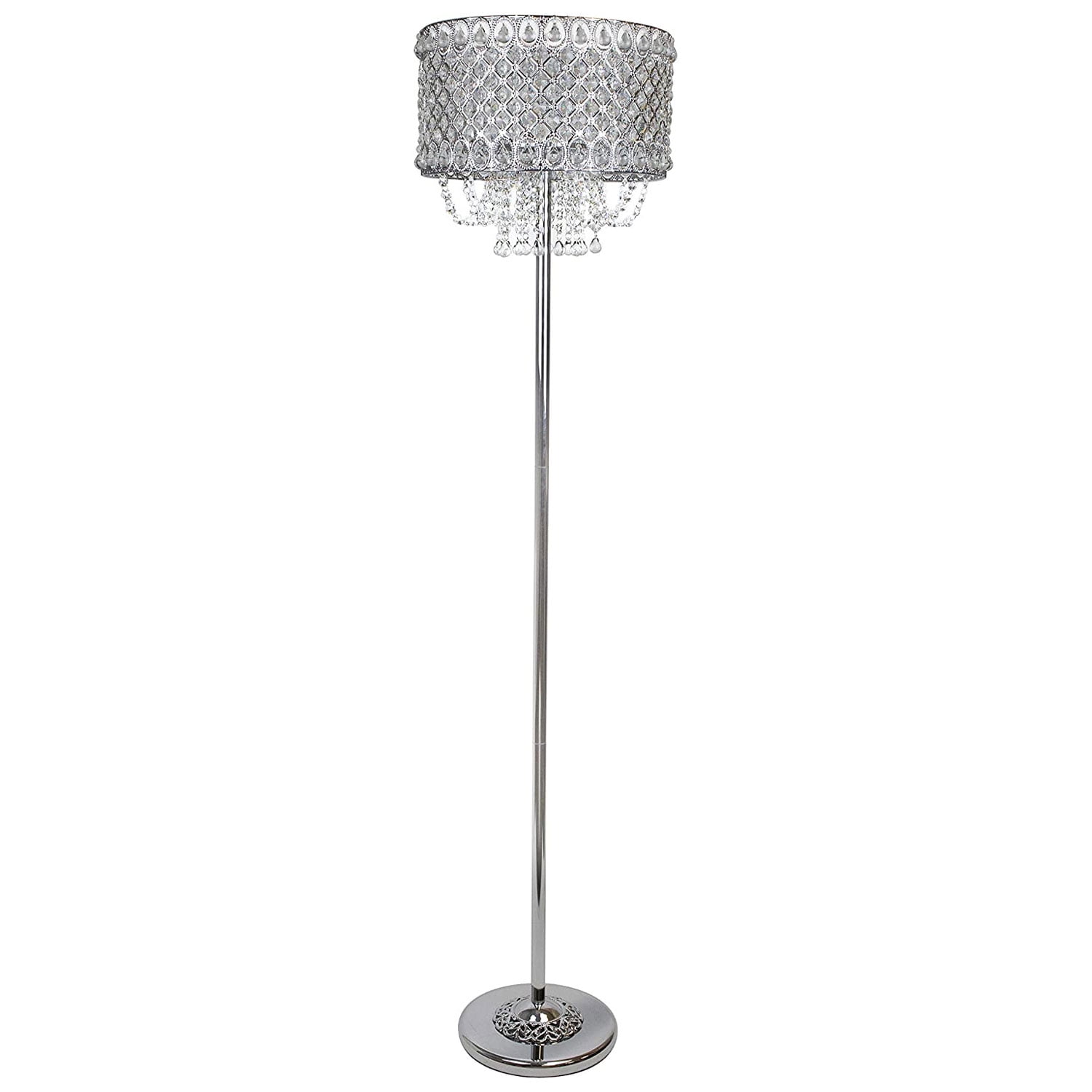 Grandview Gallery 60 Inch Tall 100W Crystal Shade Floor Lamp, Chrome ... Grandview Gallery 60 Inch Tall 100W Crystal Shade Floor Lamp, Chrome ...