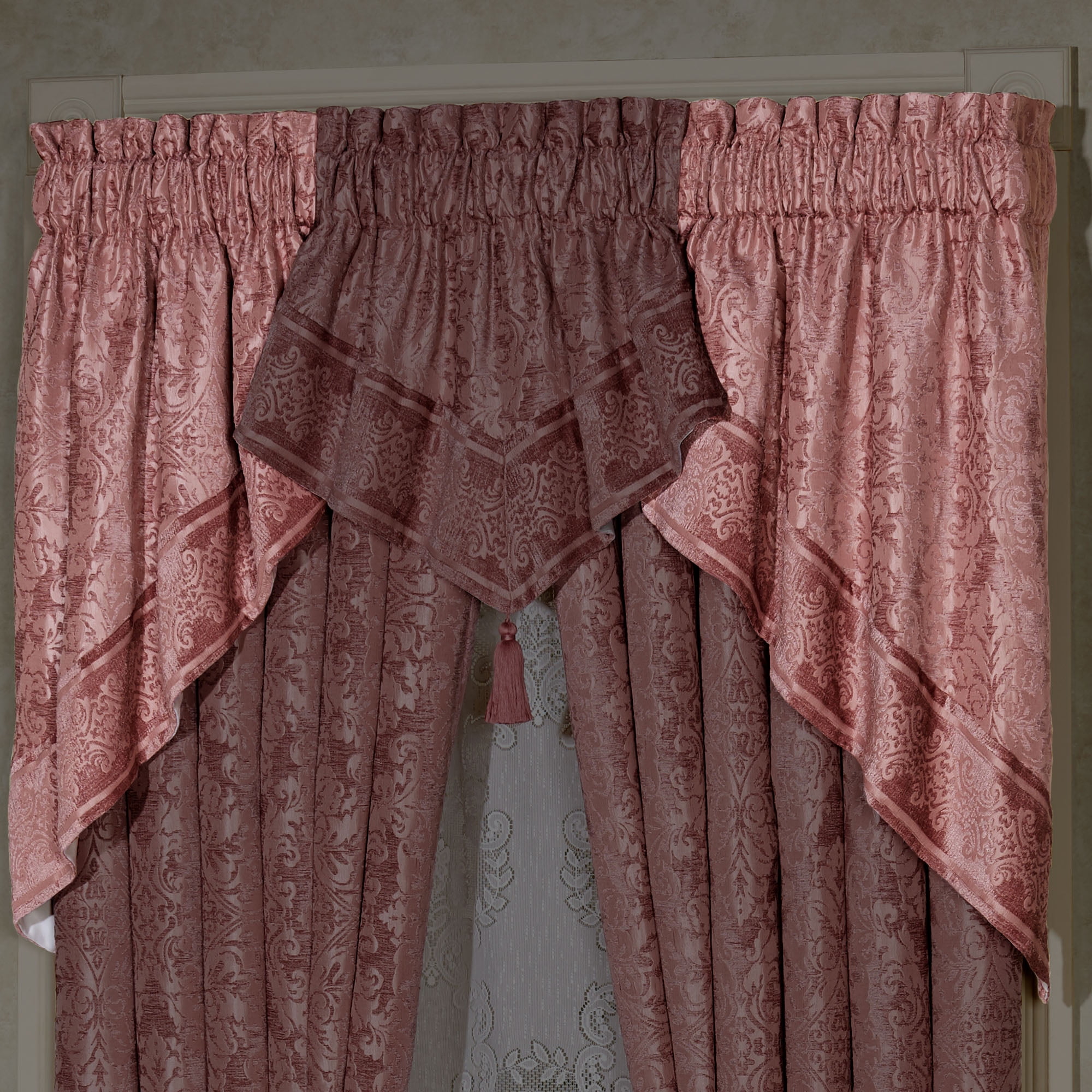 Grandview Swag Valance Pair Rose 60 x 36 Swag Valance Pair 60 x 36 ...