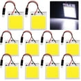 GrandviewTM COB 10-Pack 48-SMD YPF5 DC12V LED Panel Dome Lamp Auto Car Interior Reading Plate ...