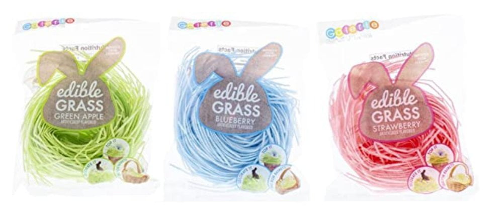 Grandys Candys Edible Easter Basket Grass- Green Apple, Blueberry ...