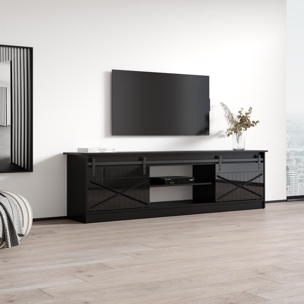 "Granero 01 Modern High Gloss 79"" TV Stand/Console, Entertainment ...