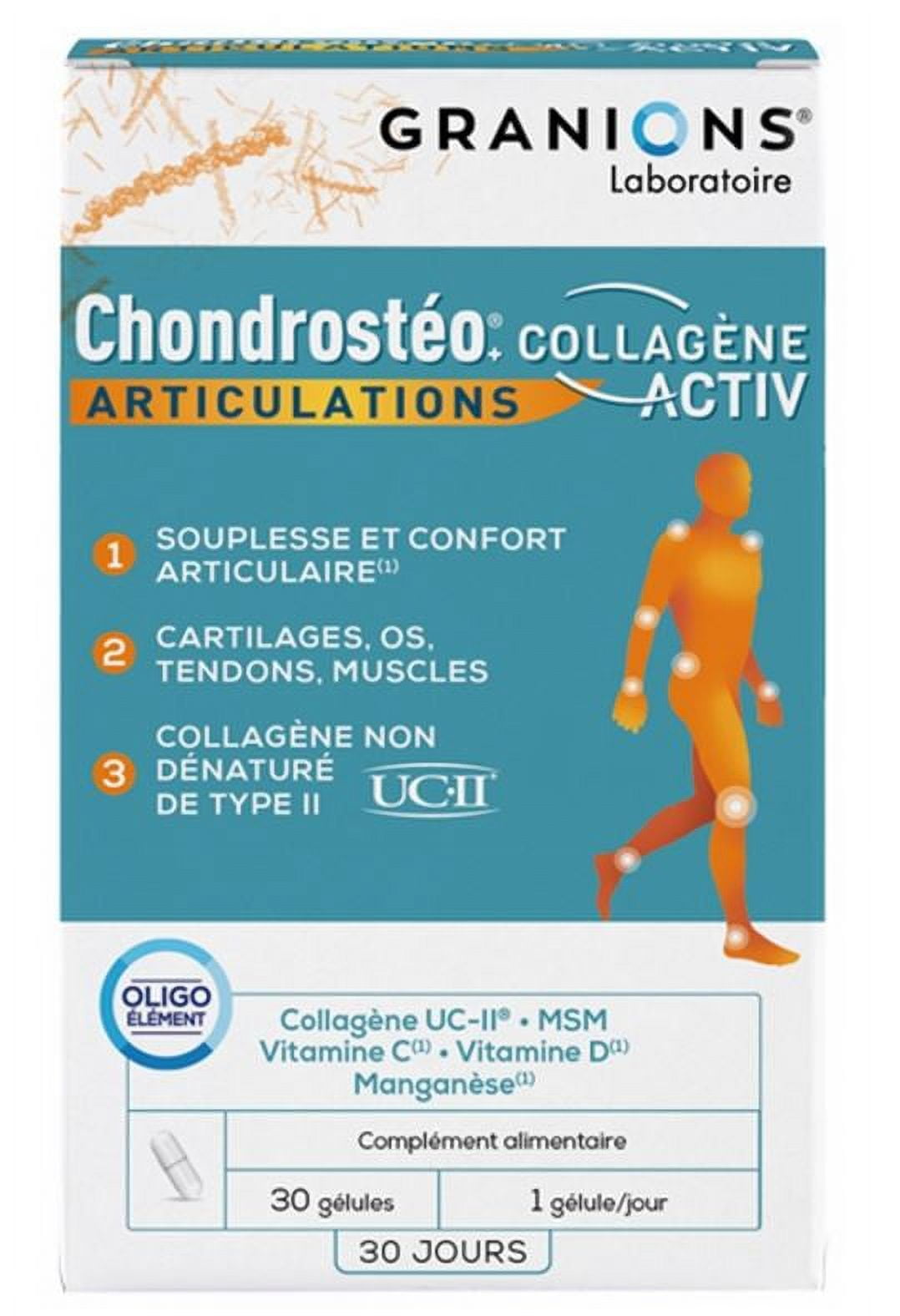 Granions Chondrosteo Joints Collagen Activ 30 Capsules - Walmart.com