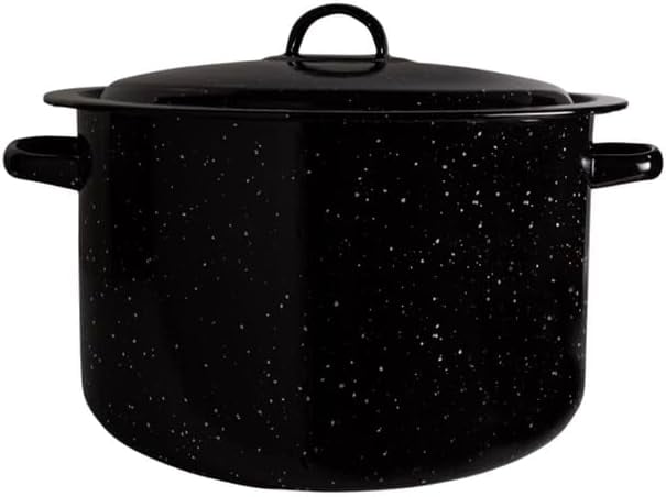 12 Qt Stockpot, Nonstick Soup Pot With Lid, Speckled Enamel Ware ...