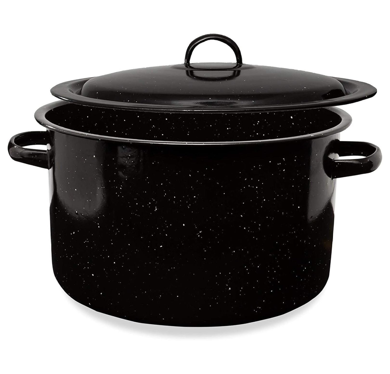 Granite 12 Qt Stockpot, Nonstick Soup Pot With Lid, Speckled Enamel ...