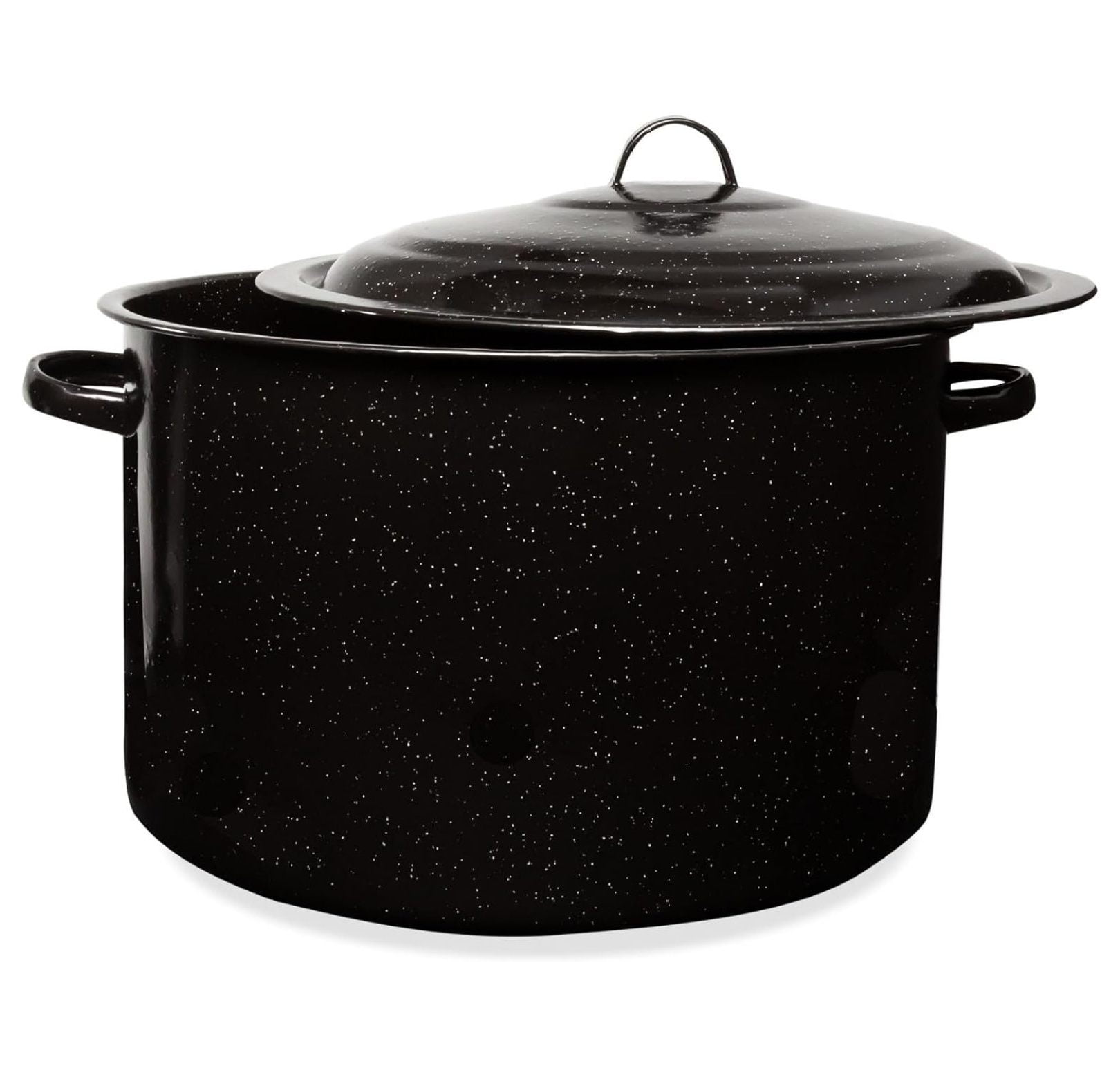 Granite 21 Qt Stockpot, Nonstick Soup Pot With Lid, Speckled Enamel ...